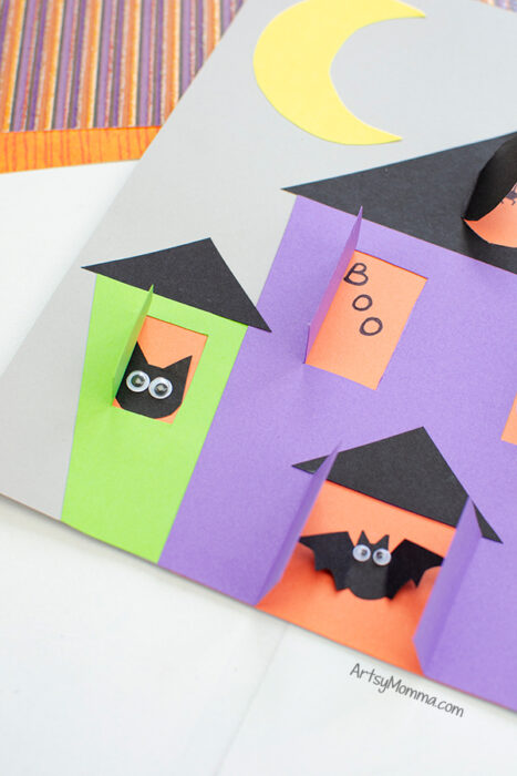 Printable Haunted House Craft for Halloween - Artsy Momma