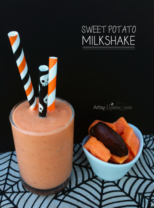 Spooky Sweet Potato Shake - Halloween Recipe - Artsy Momma