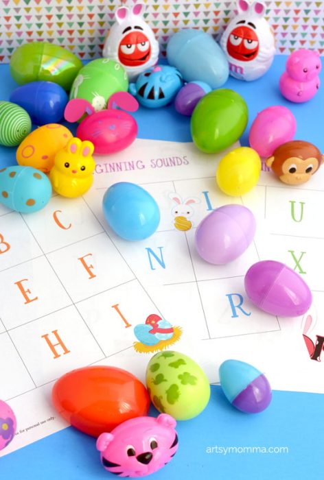 Beginning Sounds Easter Egg Alphabet Hunt - Artsy Momma