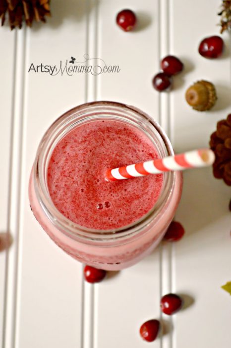 Fresh Cranberry Smoothie Recipe with Frozen Banana