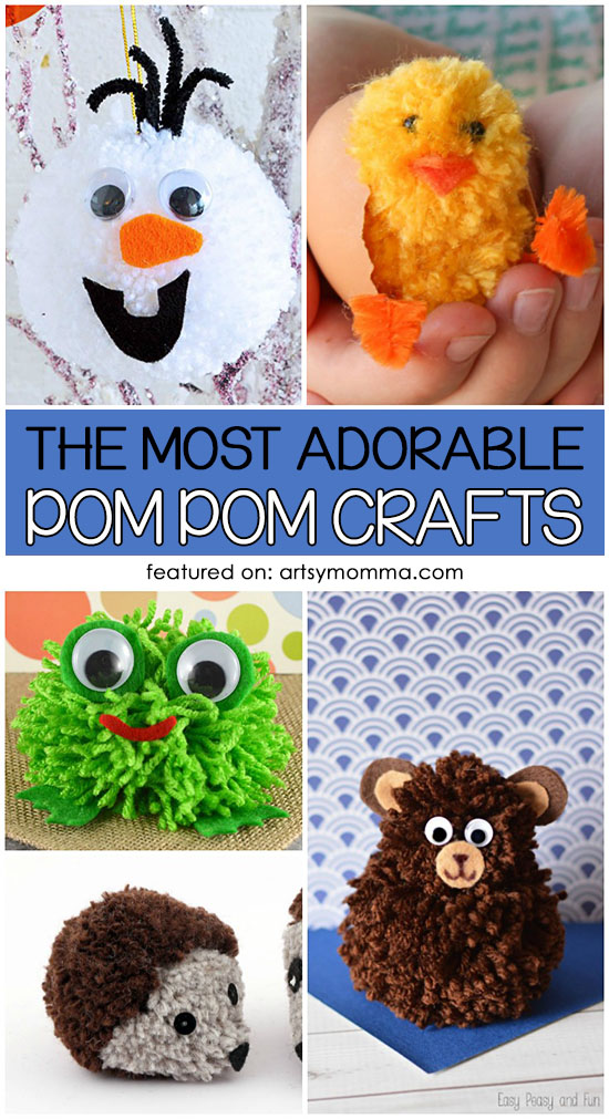 The Most Adorable DIY Pom Pom Crafts For Kids Artsy Momma The Most Adorable DIY Pom Pom Crafts For Kids Artsy Momma