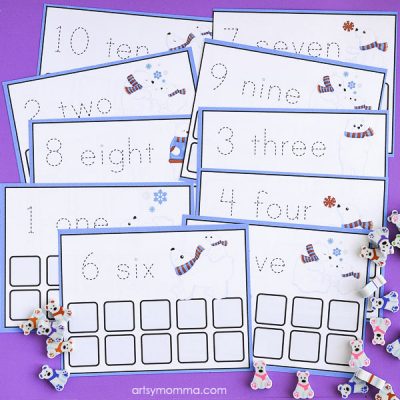Printable Polar Bear Counting Cards - Math Activity