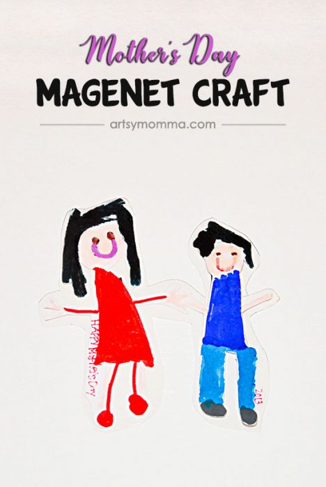 Mommy and Me Magnet Craft for Preschoolers - DIY Mother's Day Gift