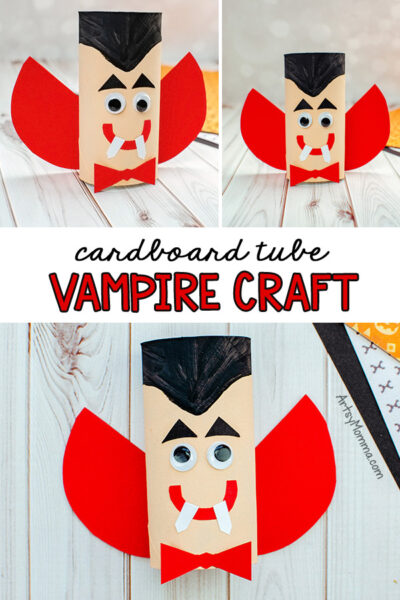 Cute Cardboard Tube Vampire Craft for Kids - Artsy Momma